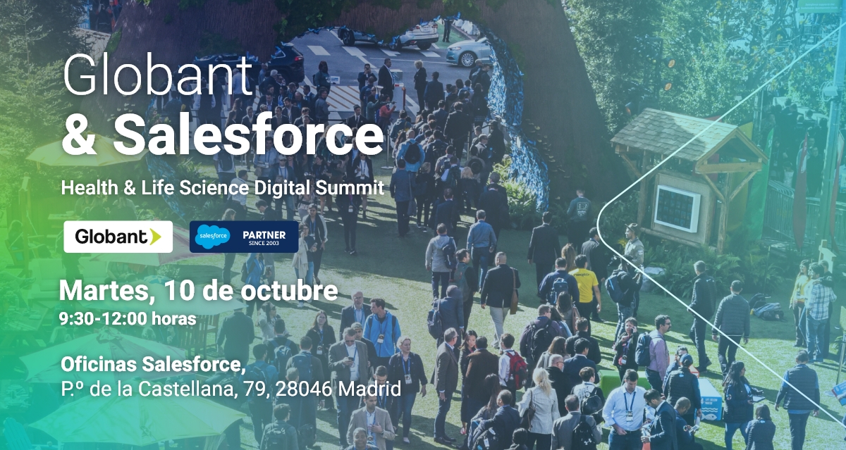 Globant & Salesforce le invitan al HLS Digital AI Summit en Madrid