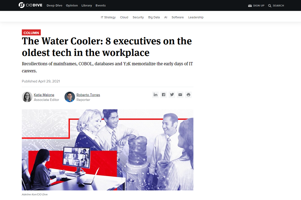 CIO Dive: The water cooler: 8 executives on the oldest tech in the ...