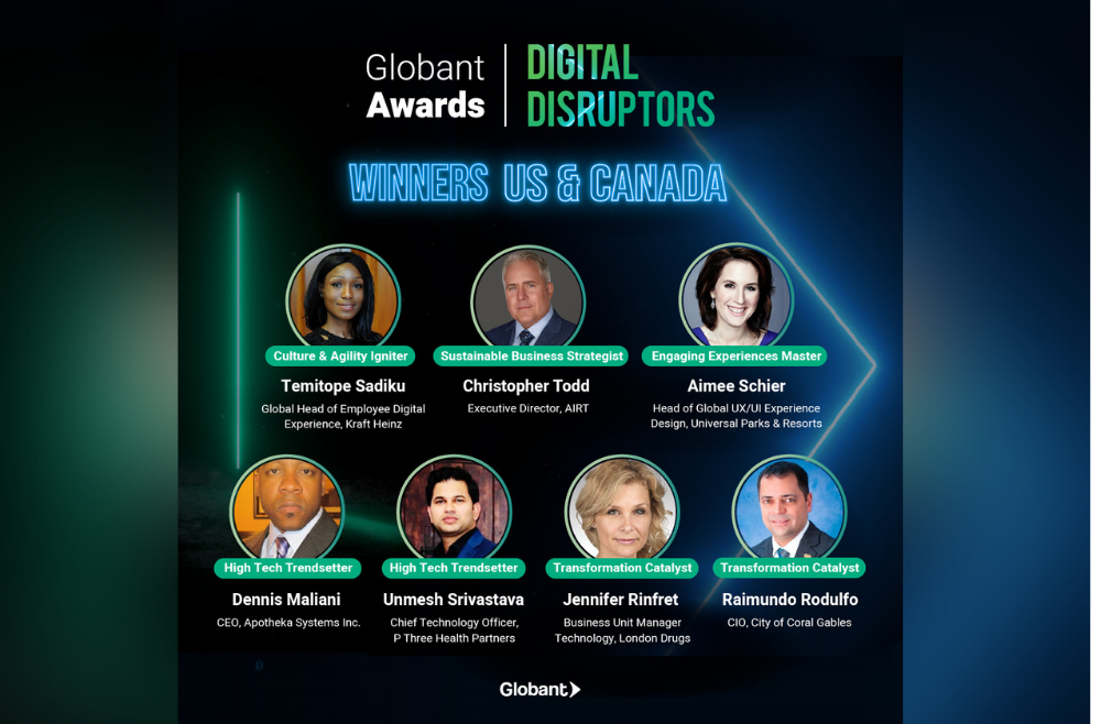 Globant Reveals Inaugural Digital Disruptors Award Winners in North America